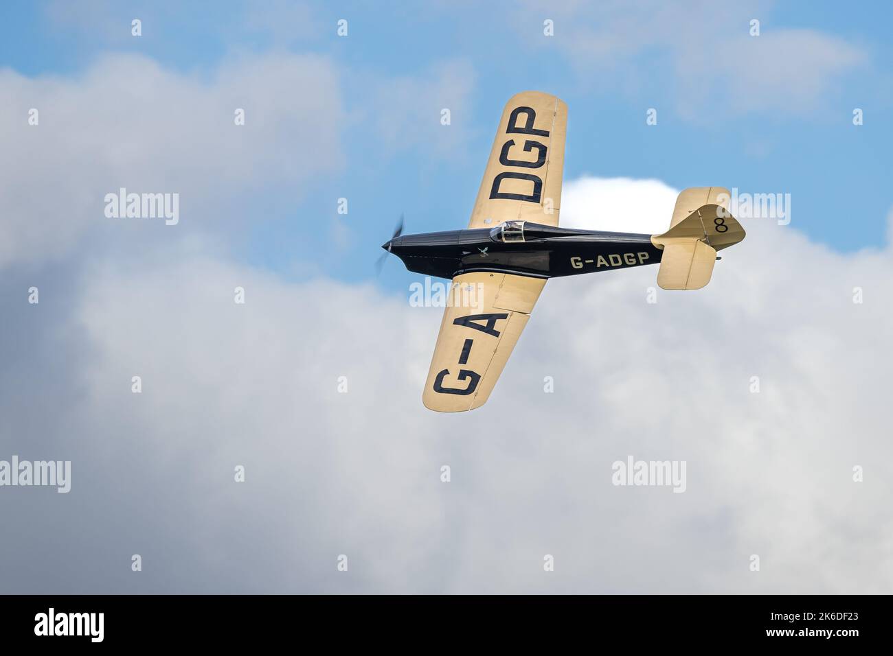 1935 Miles Hawk Speed Six ‘G-ADGP’ airborne at the Race Day Airshow ...