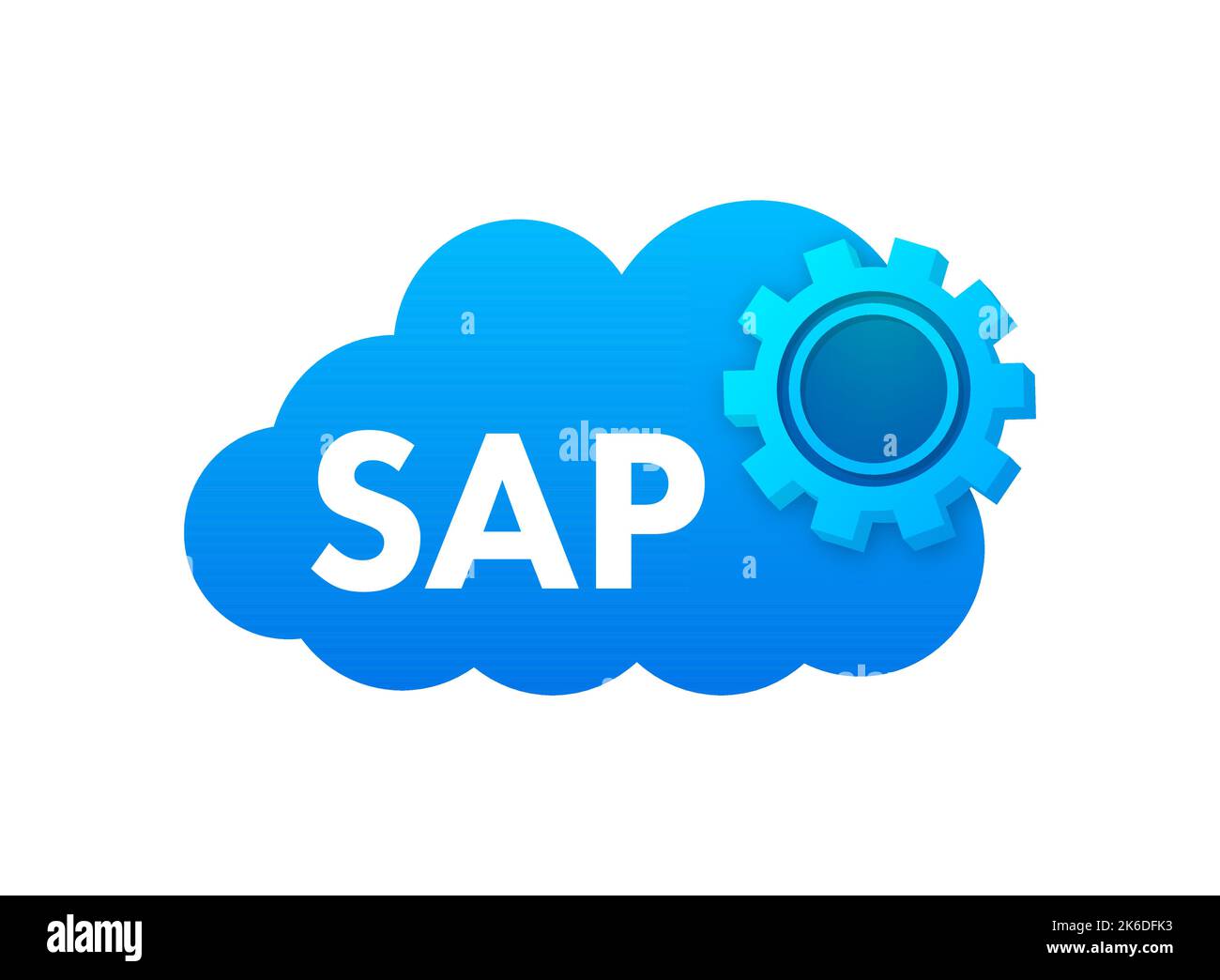 SAP Business process automation software. Cloud software. Vector stock ...