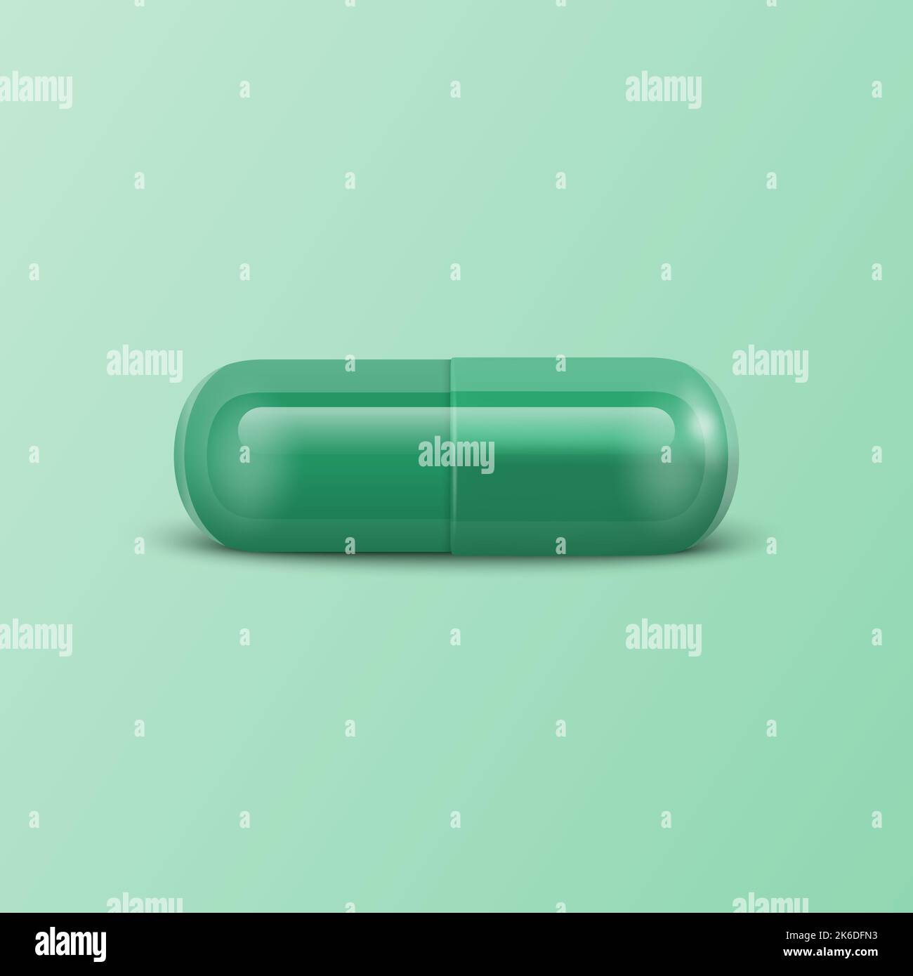 Vector 3d Realistic Green Pharmaceutical Medical Pill, Capsule, Tablet ...