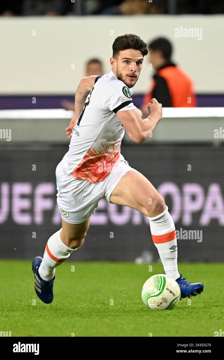 BRUSSELS - Declan Rice of West Ham United FC during the UEFA Conference ...