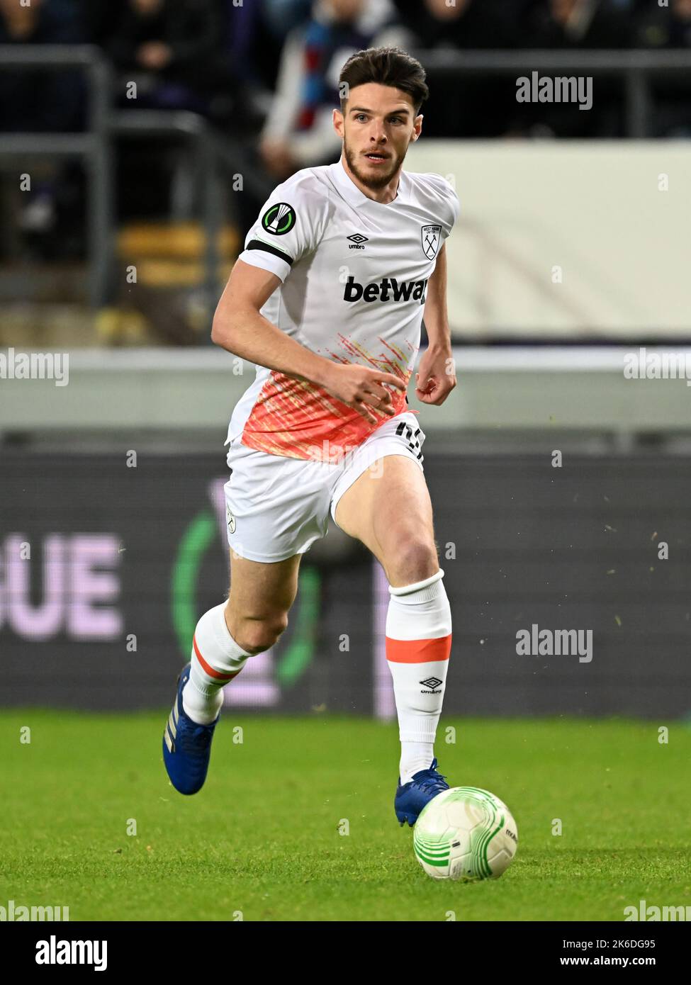 BRUSSELS - Declan Rice of West Ham United FC during the UEFA Conference ...