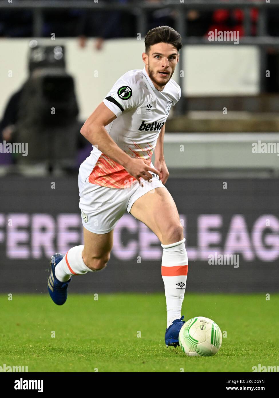 BRUSSELS - Declan Rice of West Ham United FC during the UEFA Conference ...