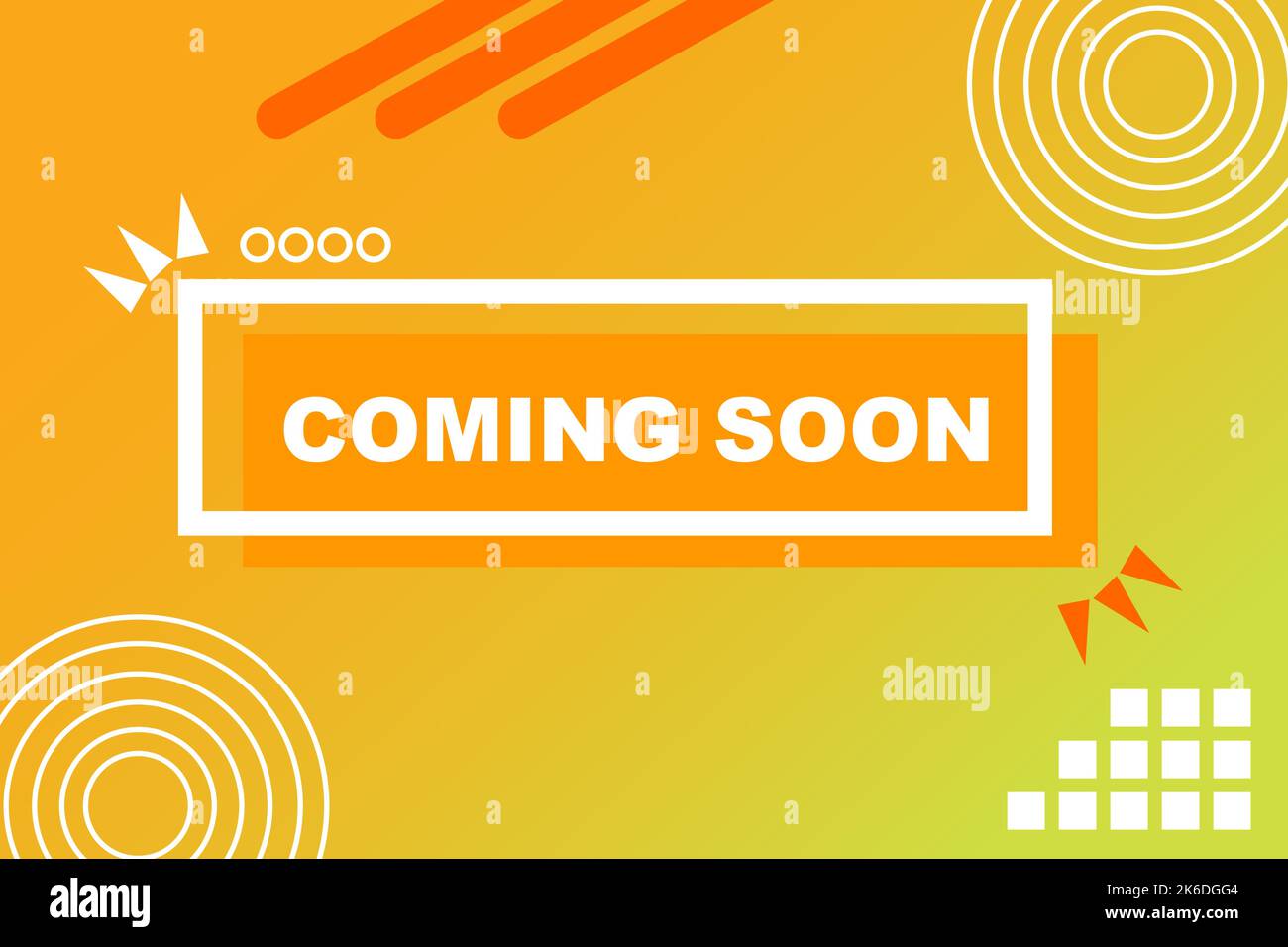 An orange background with the coming soon sign Stock Vector Image & Art ...