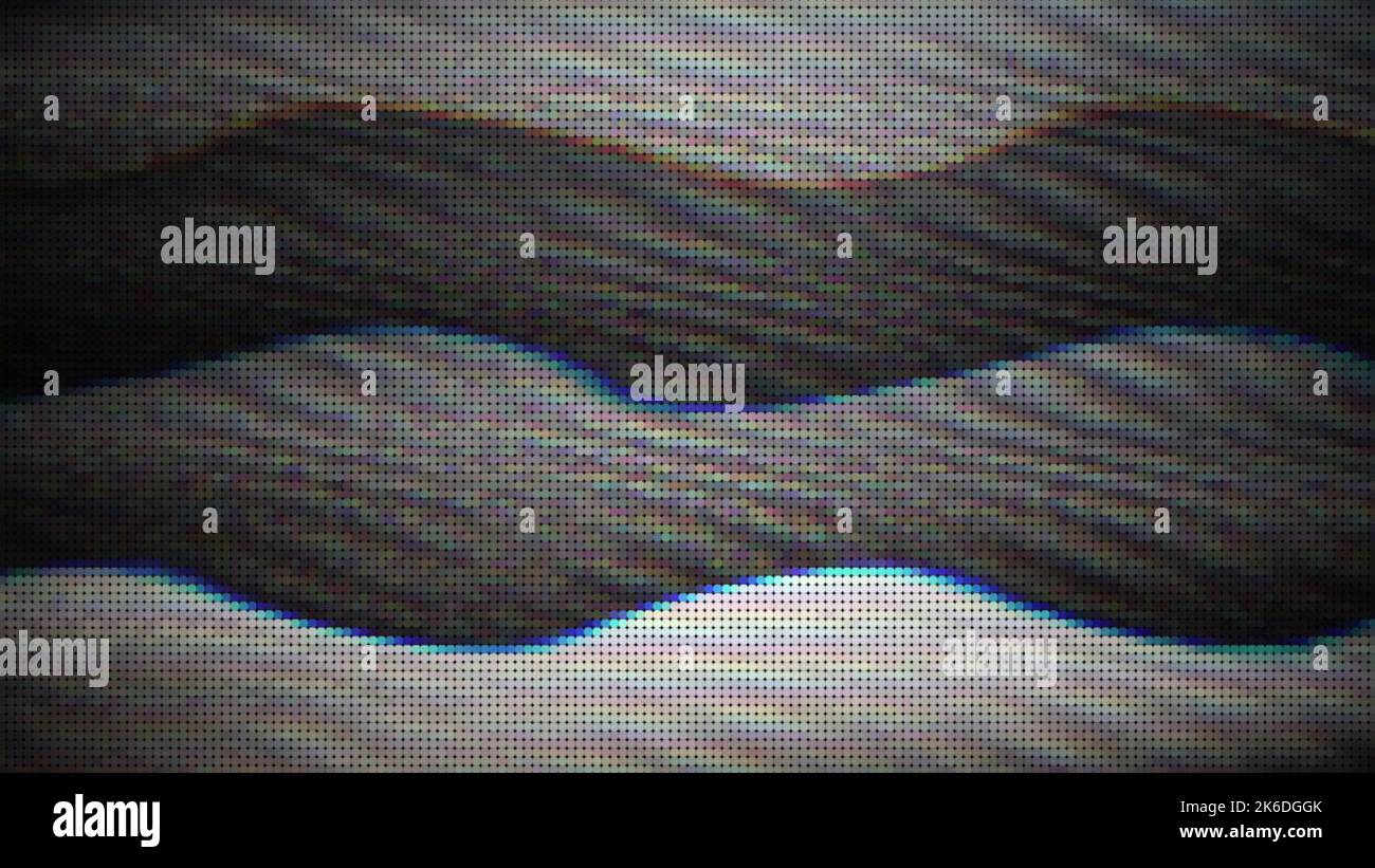 Bad tv wave glitch dynamic cyberpunk bad tv effect, noisy psychedelic ...