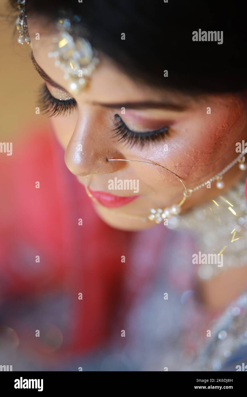 Pakistani wedding: Bride at Traditional Nikah ceremony in Karachi Stock ...