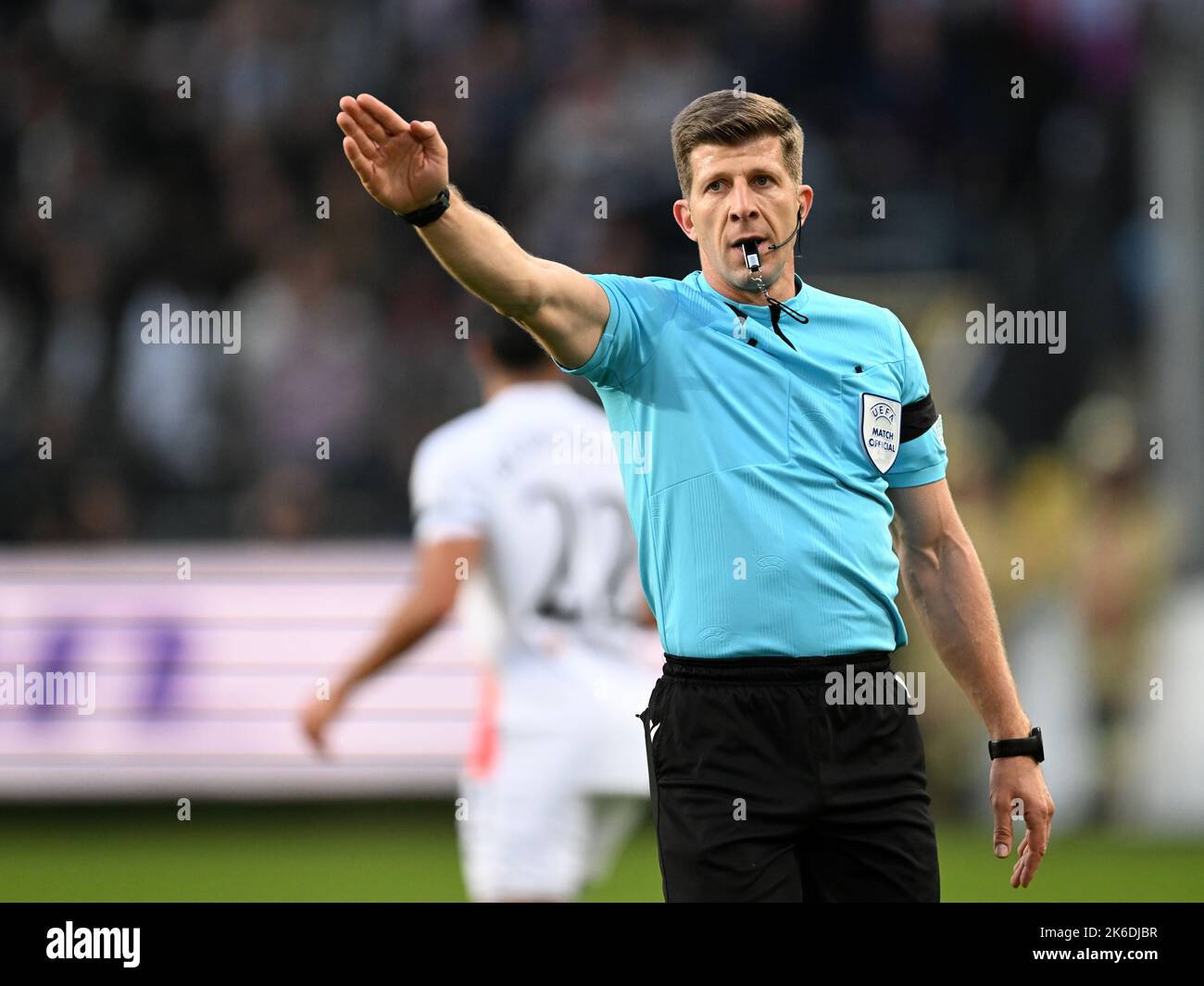 BRUSSELS - Referee Novak Simovic during the UEFA Conference League ...