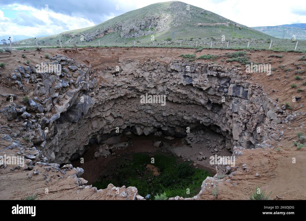 The world's second largest meteor pit is in Dogubeyazit, Turkey Stock ...