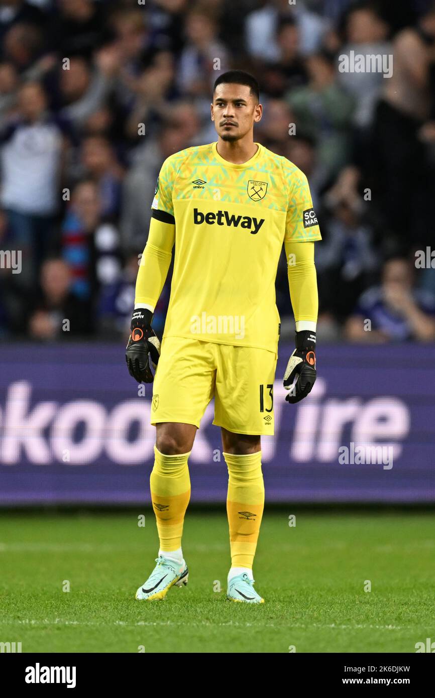 BRUSSELS - West Ham United FC goalkeeper Alphonse Areola during the ...