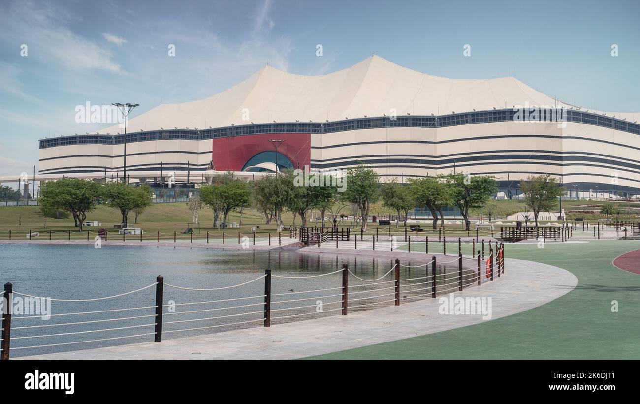 Al Khor, Qatar- March 03 2022: Al Bayt stadium in Al khor Stock Photo ...