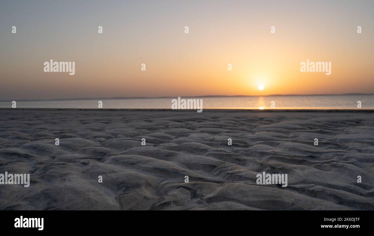 qatar adventurous place khor al udeid ,sea line beach Stock Photo - Alamy