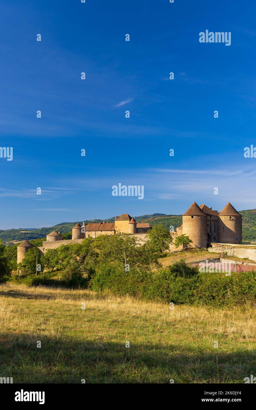 Chateau de Berze-le-Chatel castle, Saone-et-Loire departement, Burgundy ...