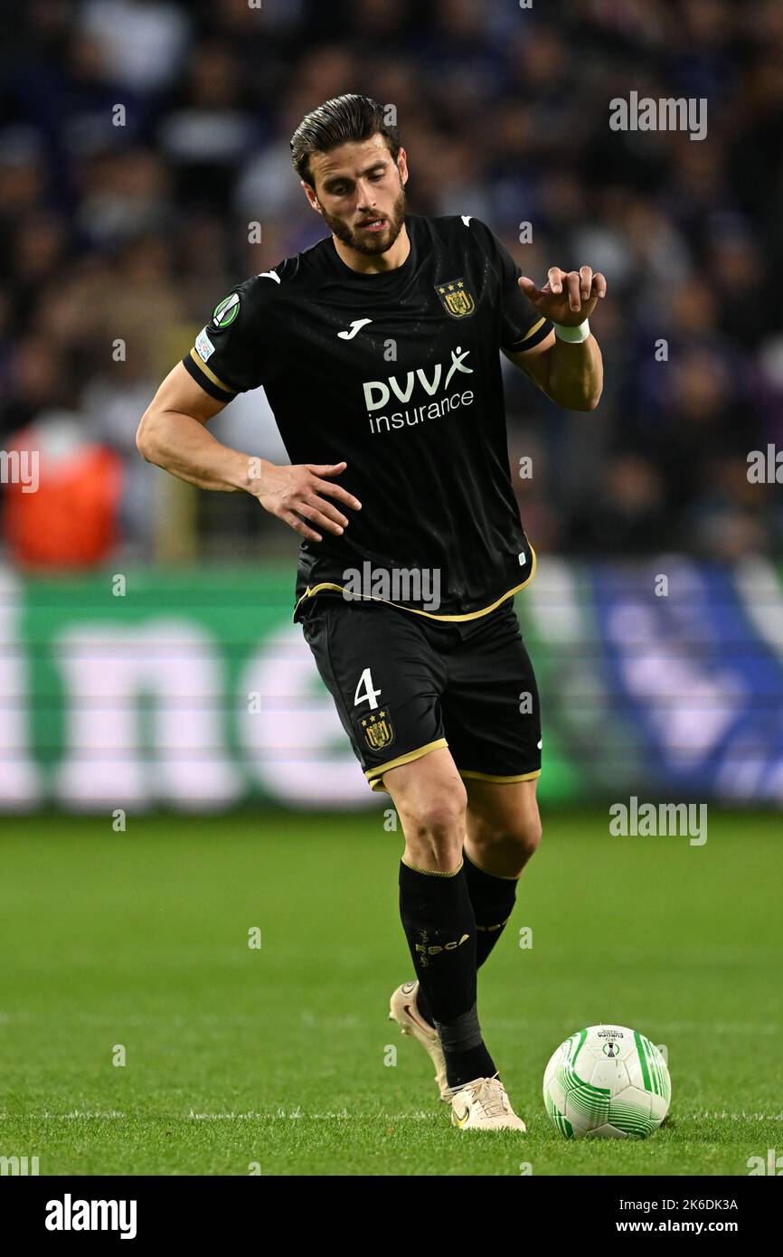 BRUSSELS - Wesley Hoedt of RSC Anderlecht during the UEFA Conference ...