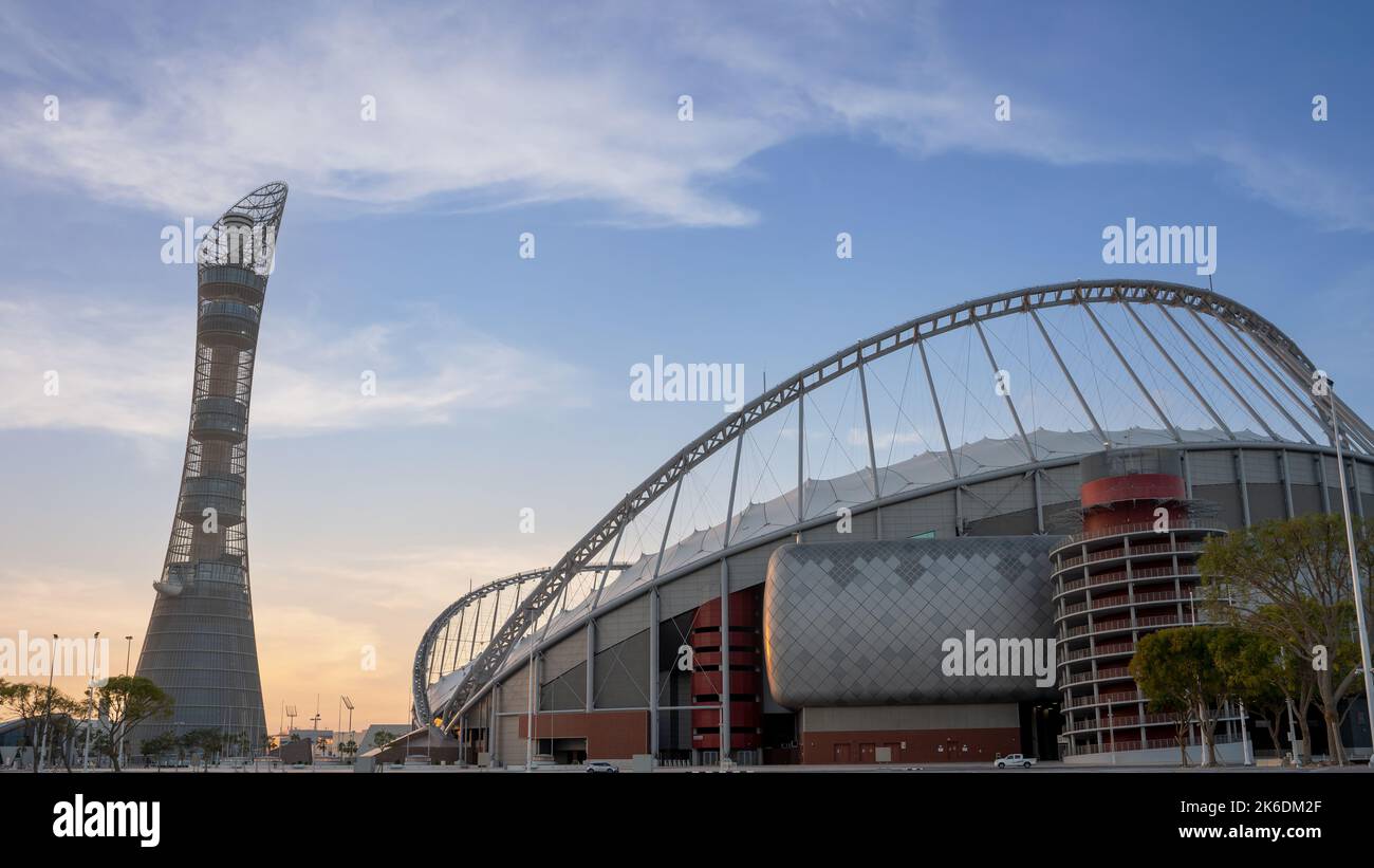 Doha stadium aerial hi-res stock photography and images - Alamy