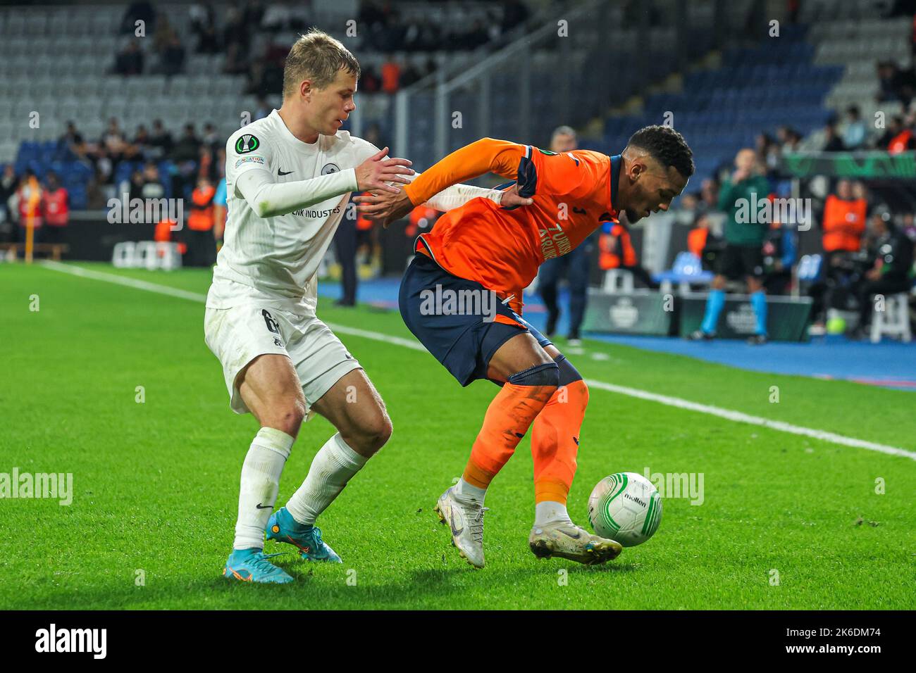 ISTANBUL, TURKIYE - OCTOBER 13: Jovan Vlalukin of RFS, Mounir Chouiar ...