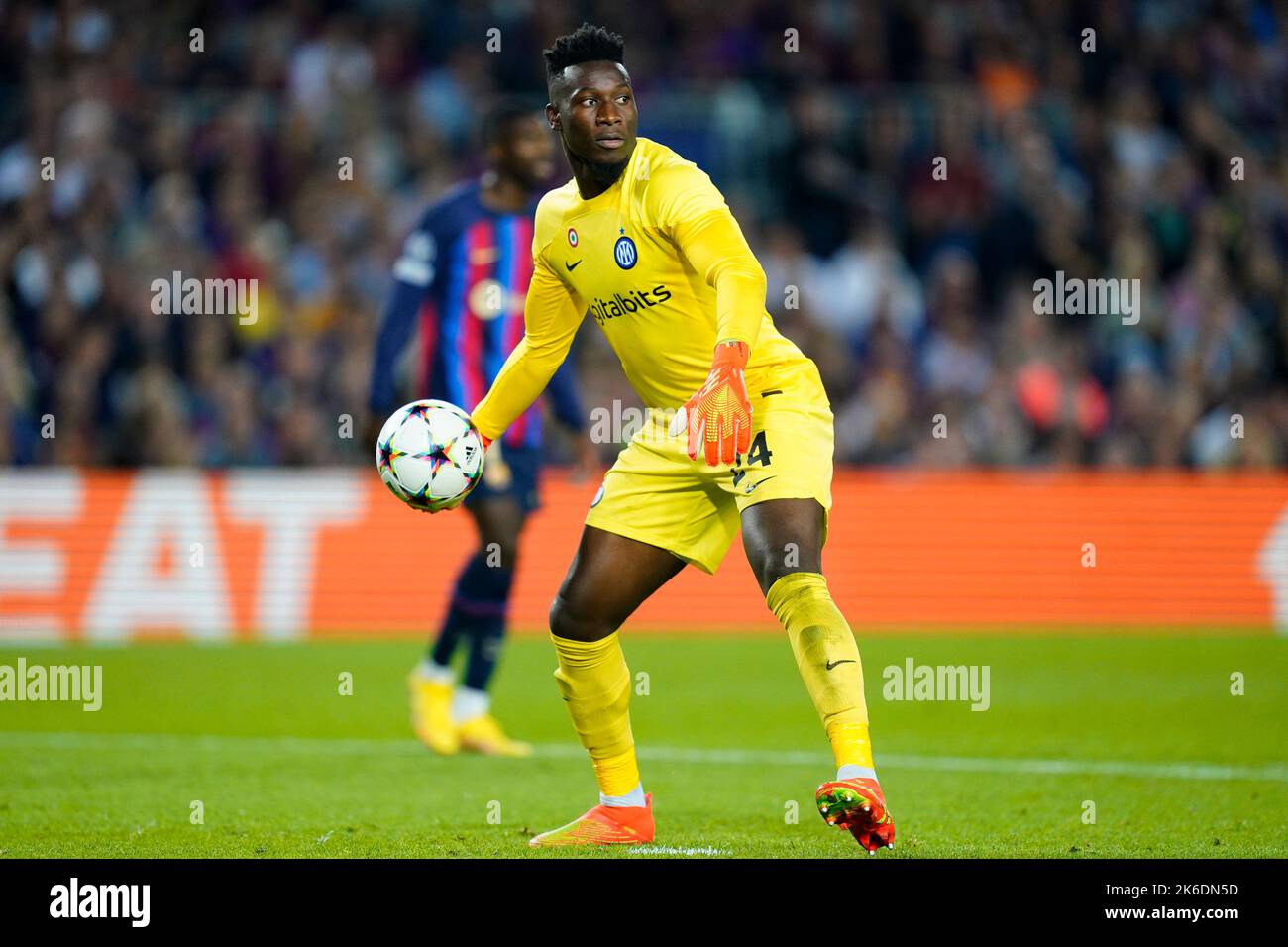 Barcelona, Spain. October 12, 2022, Andre Onana of Inter Milan during ...