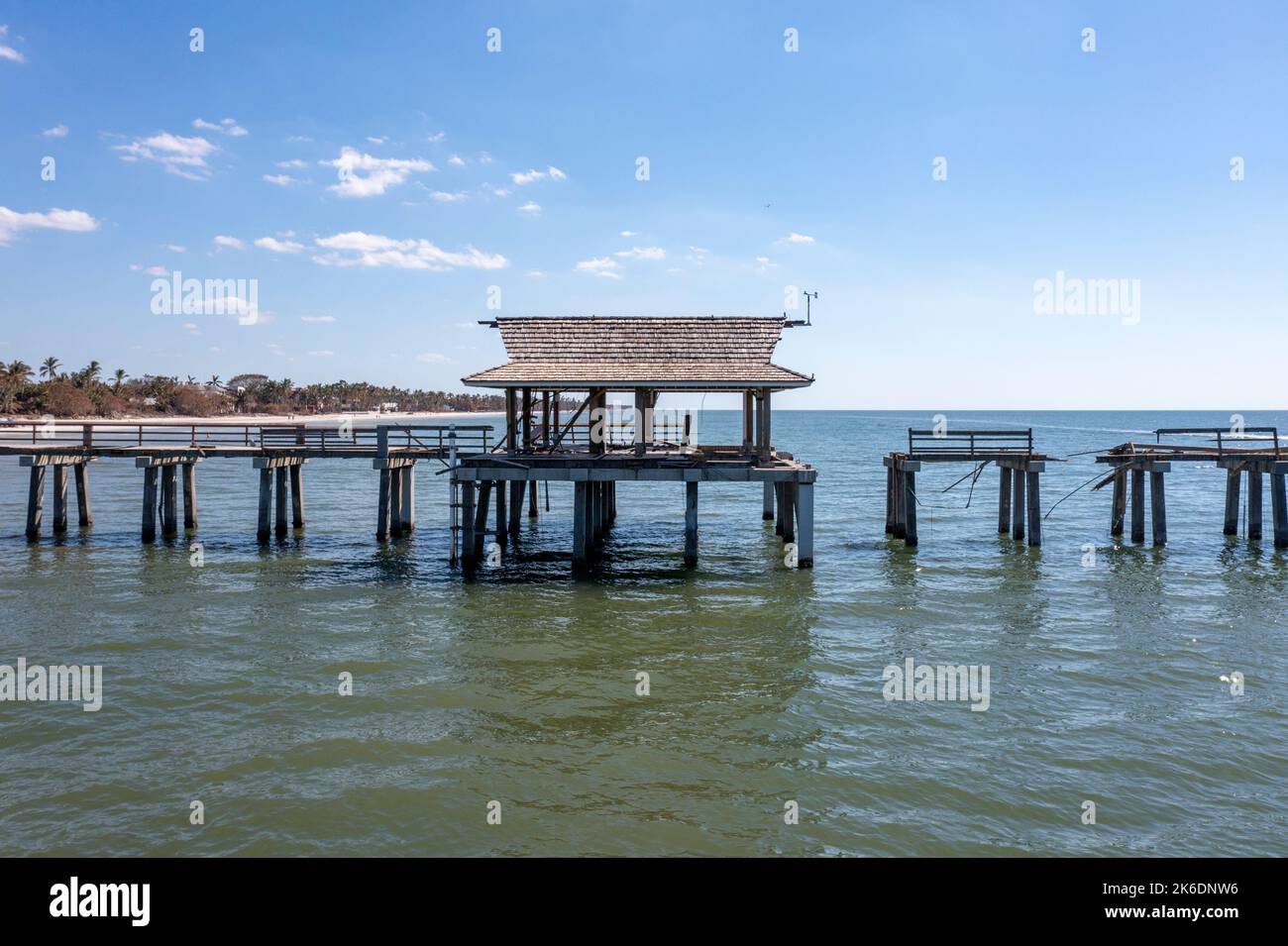 Naples Pier after Hurricane Ian 2022. Heavy damage and destruction ...