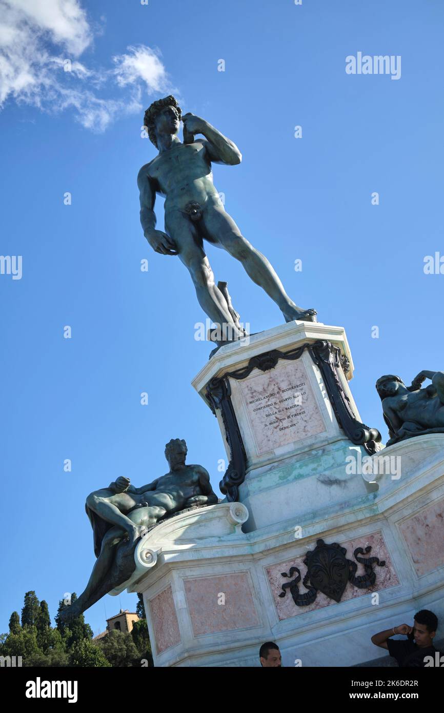 Statue of David Piazza Michelangelo Florence Italy Stock Photo - Alamy