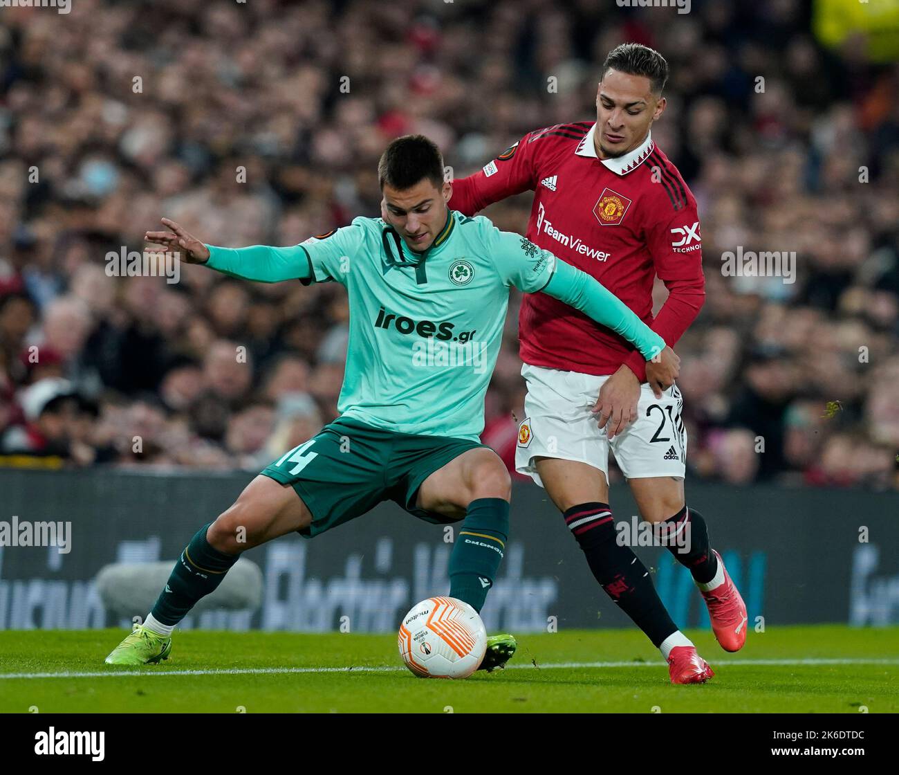 Manchester, England, 12th October 2022. Fotios Kitsos of Omonia Nicosia ...