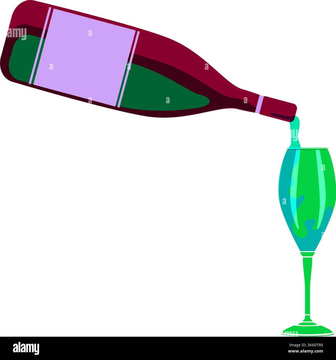 Flute sparkling champagne celebration Stock Vector Images - Alamy