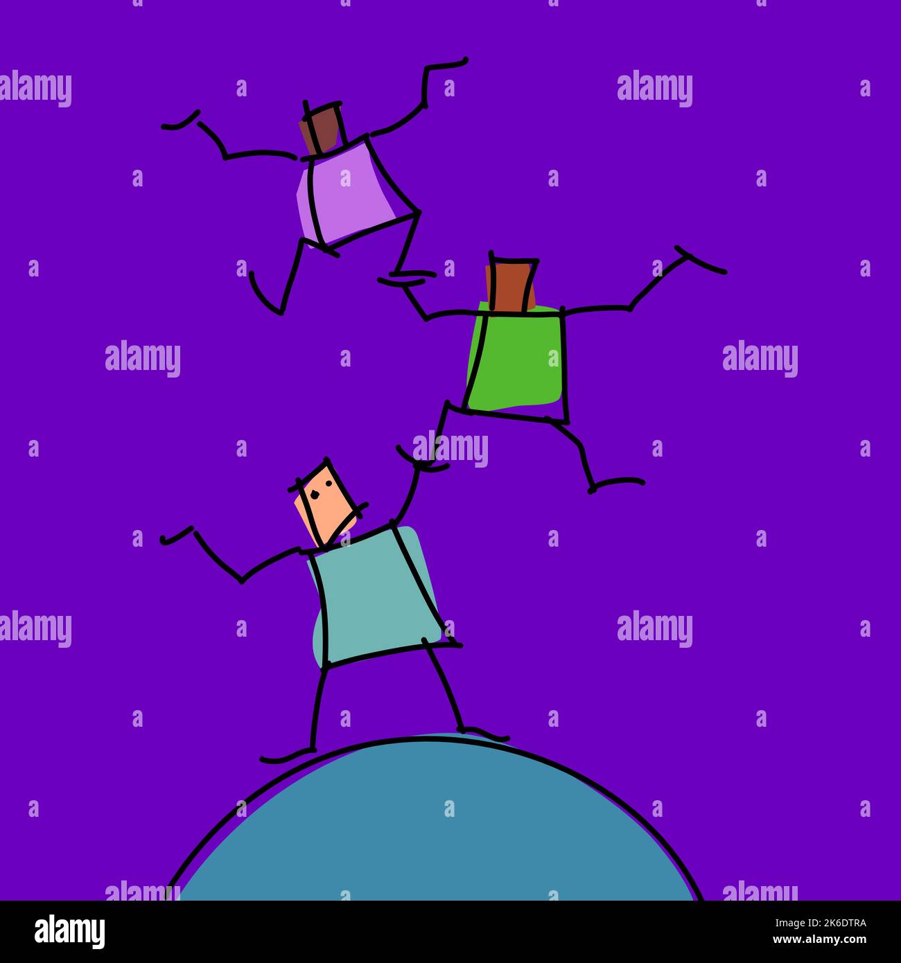 Balancing asana Stock Vector Images - Alamy