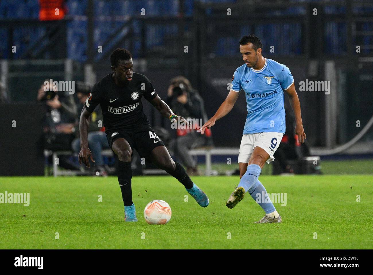 Rome, Italy, 13/10/2022, Pedro (SS Lazio) Amadou Dante (Sturm Graz ...