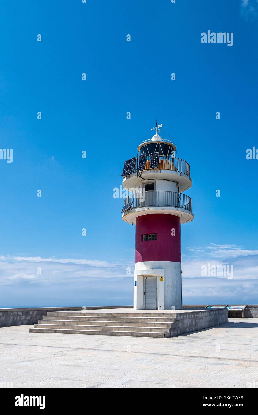 Lighthouse Faro de Cabo Ortegal along the road to San Andres de Teixido ...
