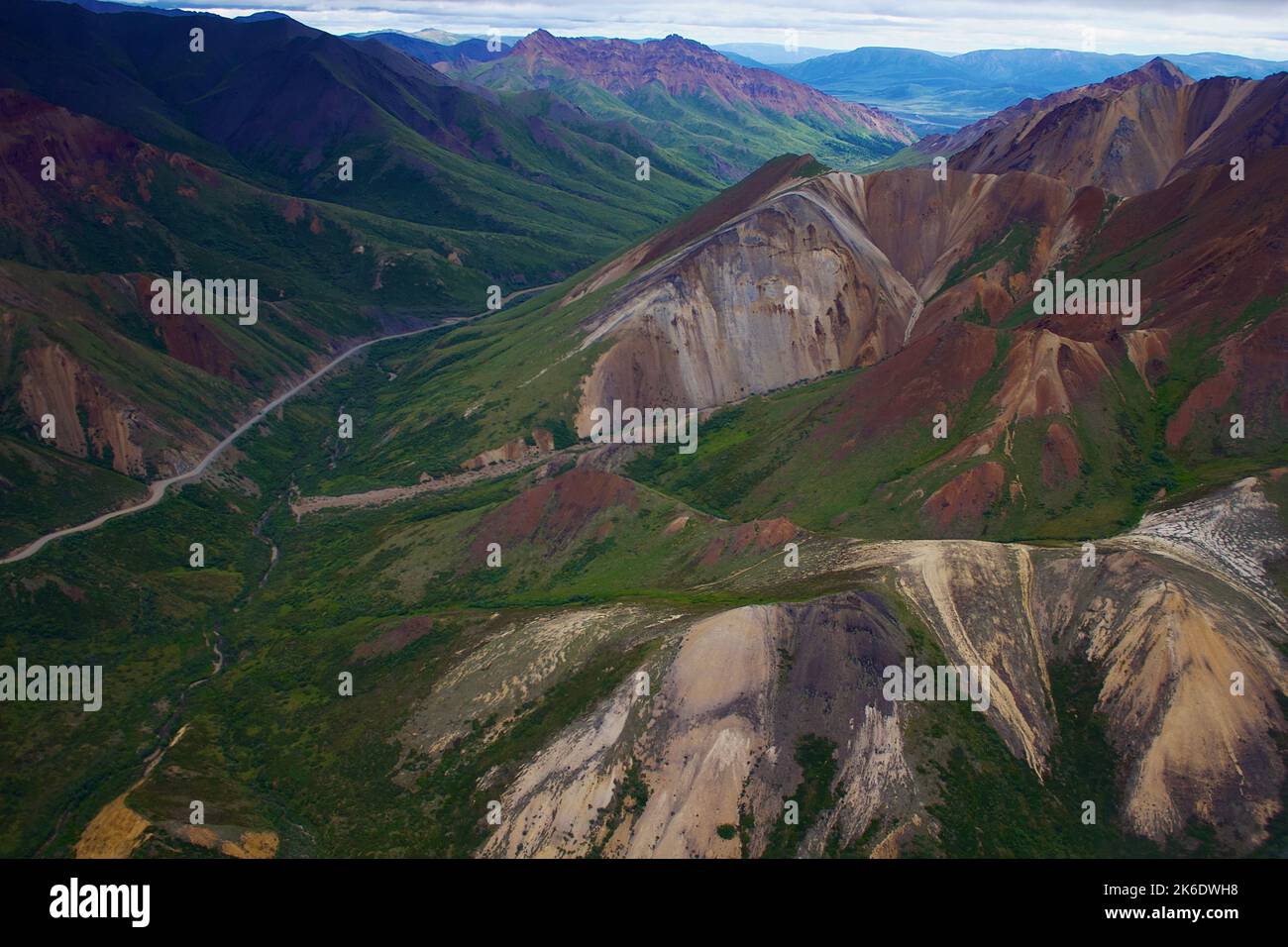 Aerial image of Denali National Park, Alaska Stock Photo - Alamy