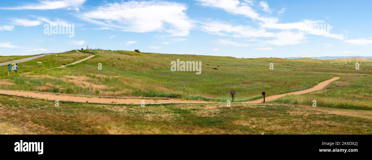 Photograph of the Little Bighorn Battlefield National Monument on a ...