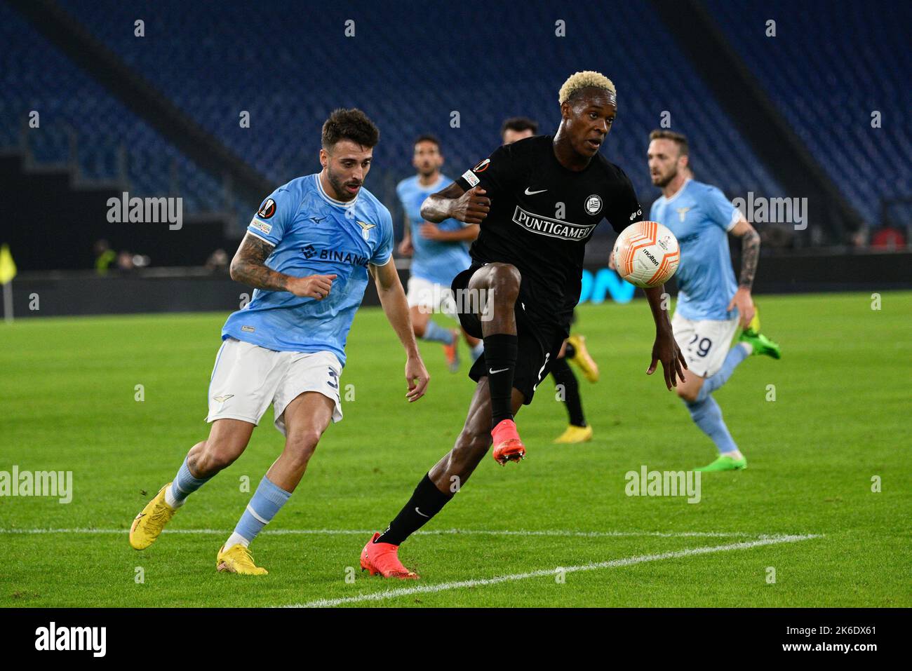 Rome, Italy, 13/10/2022, Emanuele Emega (Sturm Graz) Mario Gila (SS ...