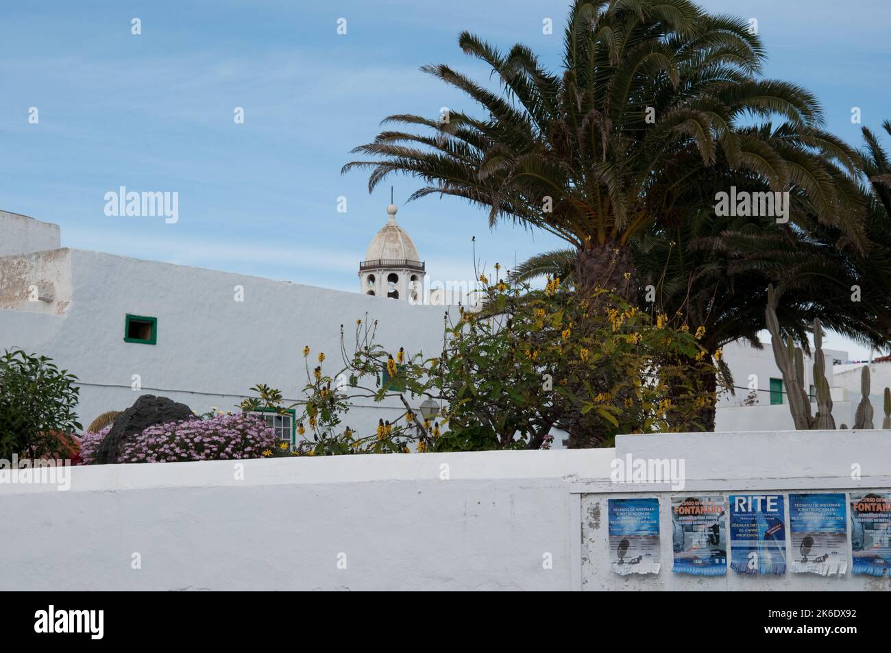 Plaza General Franco, Teguise, Lanzarote, Canary Islands. Teguise was ...