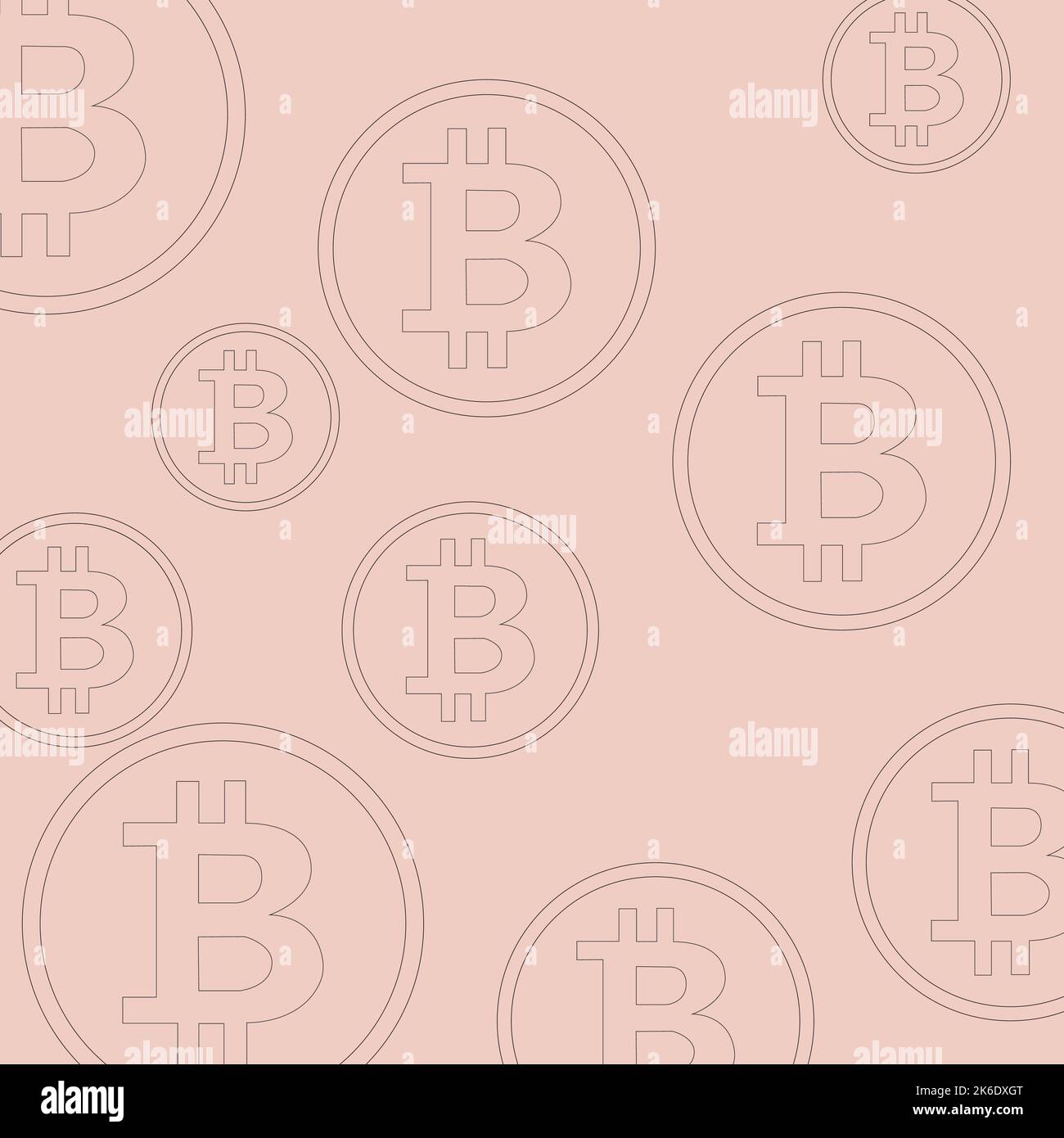 stylish pattern of bitcoin coins. vector art Stock Vector Image & Art ...