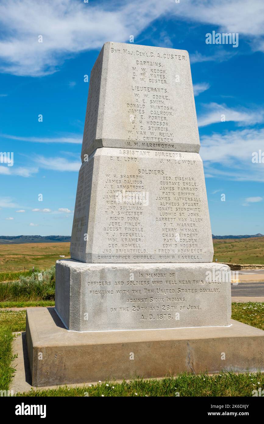 Photograph of the Little Bighorn Battlefield National Monument on a ...