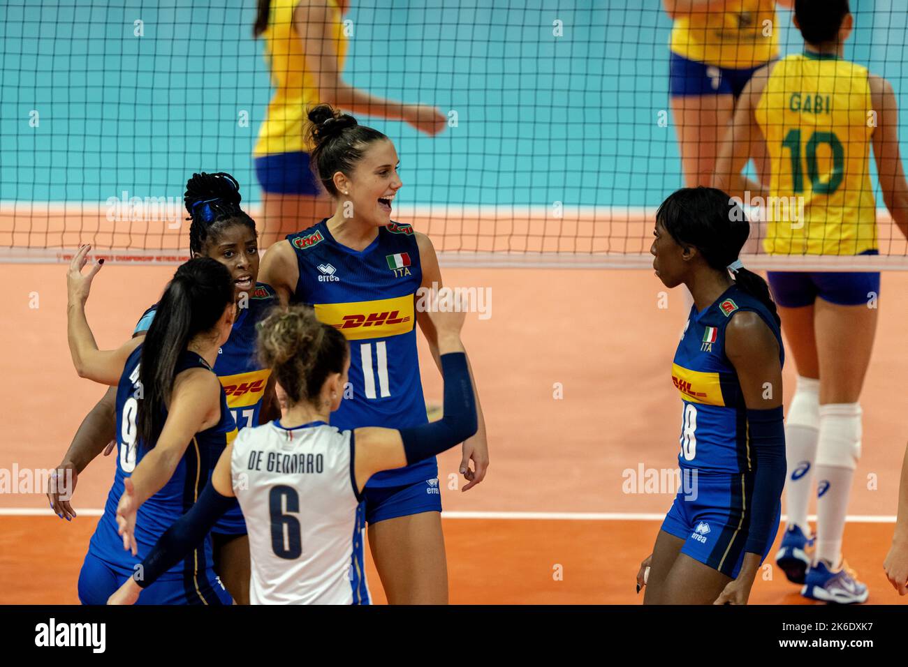 APELDOORN - Sylvia Fatime Sylla, Anna Danesi and Paola Ogechi Egonu of ...