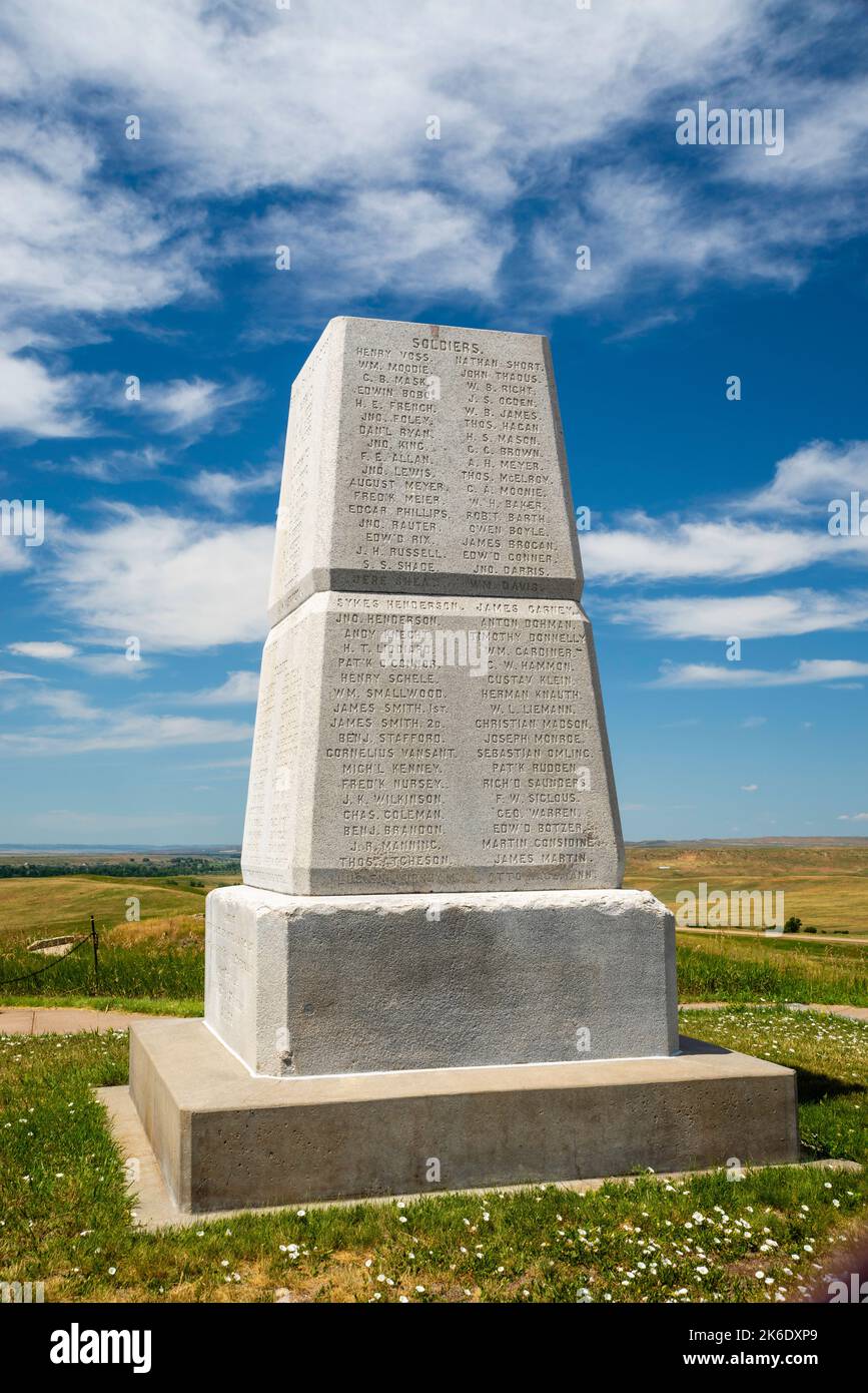 Photograph of the Little Bighorn Battlefield National Monument on a ...