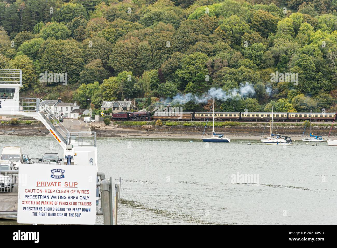 Dartmouth Steam Train near the High Ferry at Dartmouth Stock Photo - Alamy