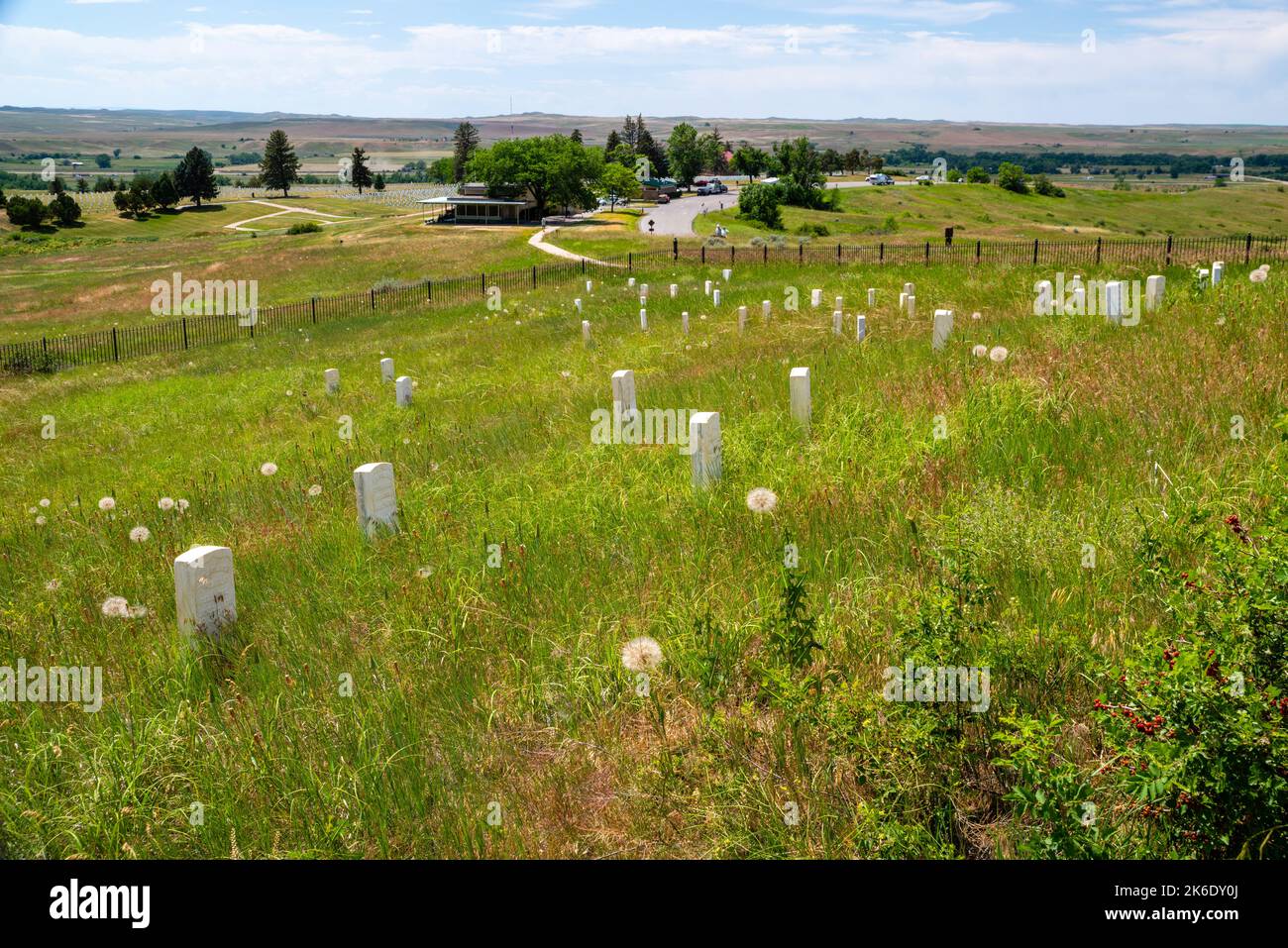 Photograph of the Little Bighorn Battlefield National Monument on a ...