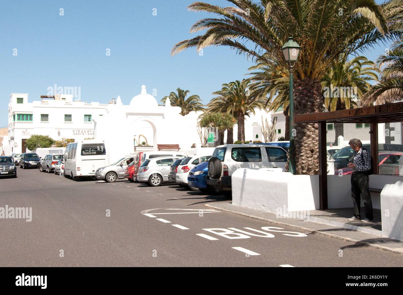 Plaza General Franco, Teguise, Lanzarote, Canary Islands. Teguise was ...