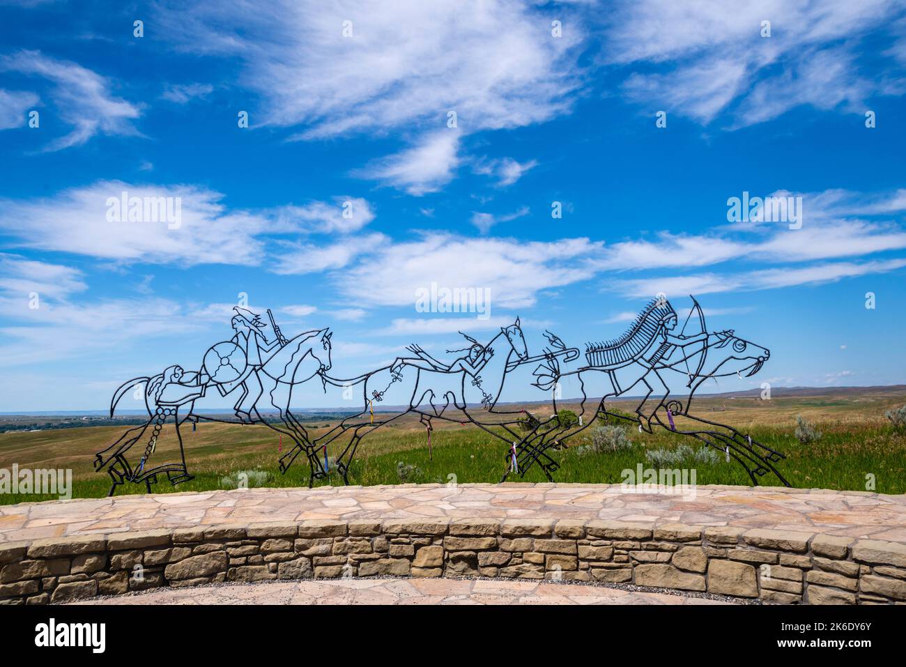 Photograph of the Little Bighorn Battlefield National Monument on a ...