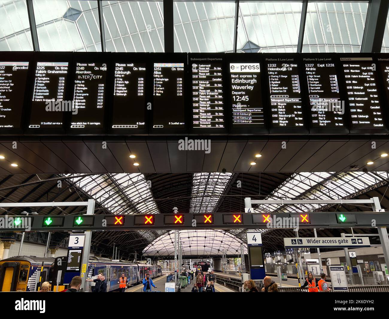 Departure table at Queens Street Station in Glasgow - GLASGOW, SCOTLAND ... Departure table at Queens Street Station in Glasgow - GLASGOW, SCOTLAND ...
