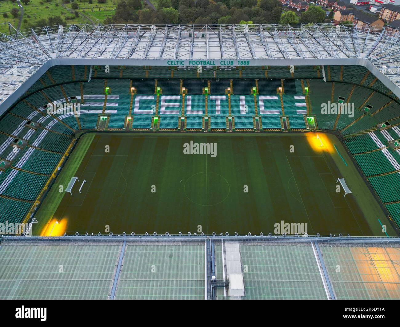 Celtic Stadium of FC Celtic Glasgow - aerial view - GLASGOW, SCOTLAND ... Celtic Stadium of FC Celtic Glasgow - aerial view - GLASGOW, SCOTLAND ...