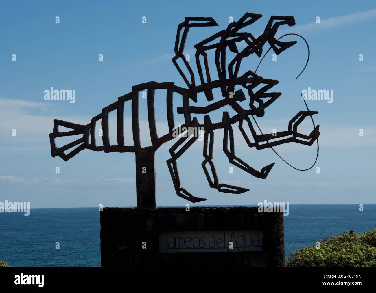 Jameos del Agua (Symbol - representing the blind white crabs found there), Lanzarote, Canary ...