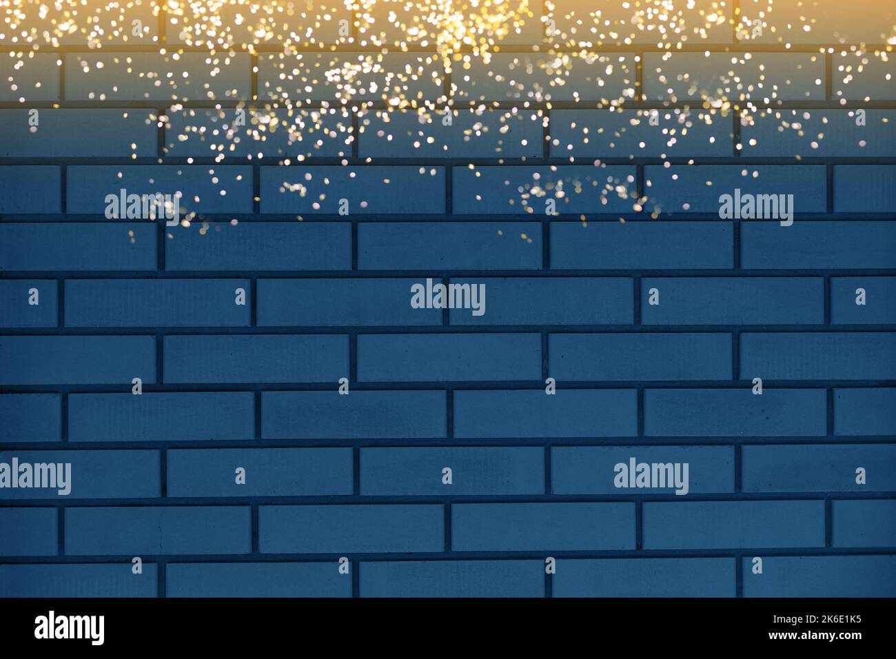 brick wall christmas background with shiny lights Stock Photo - Alamy