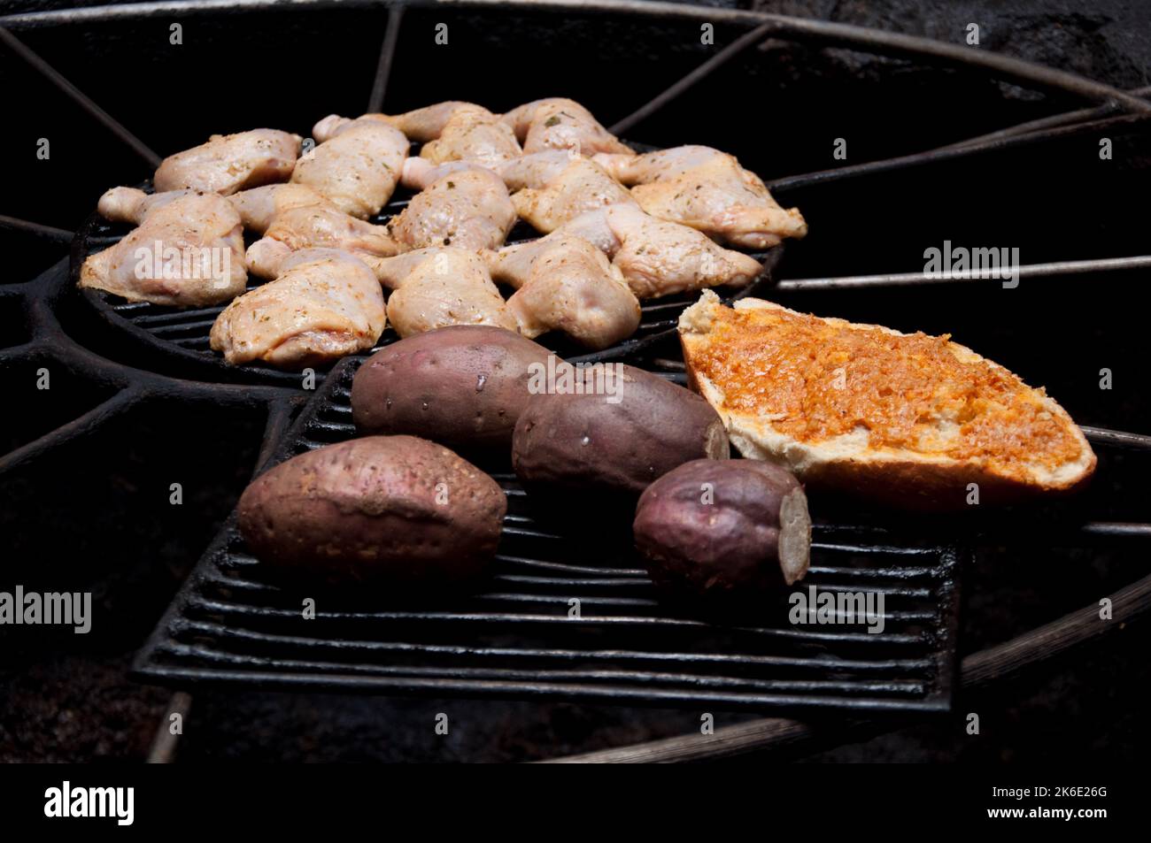 Cooking food with geothermal energy, Timanfaya National Park, Lanzarote ...