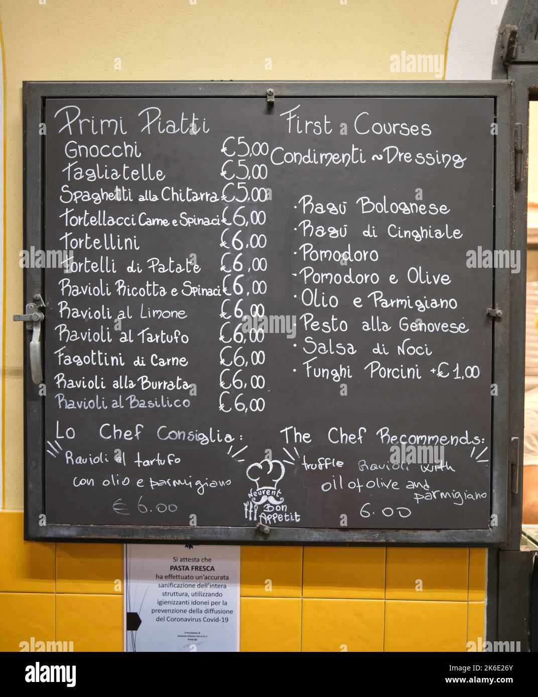 Restaurant Menus In Florence Italy