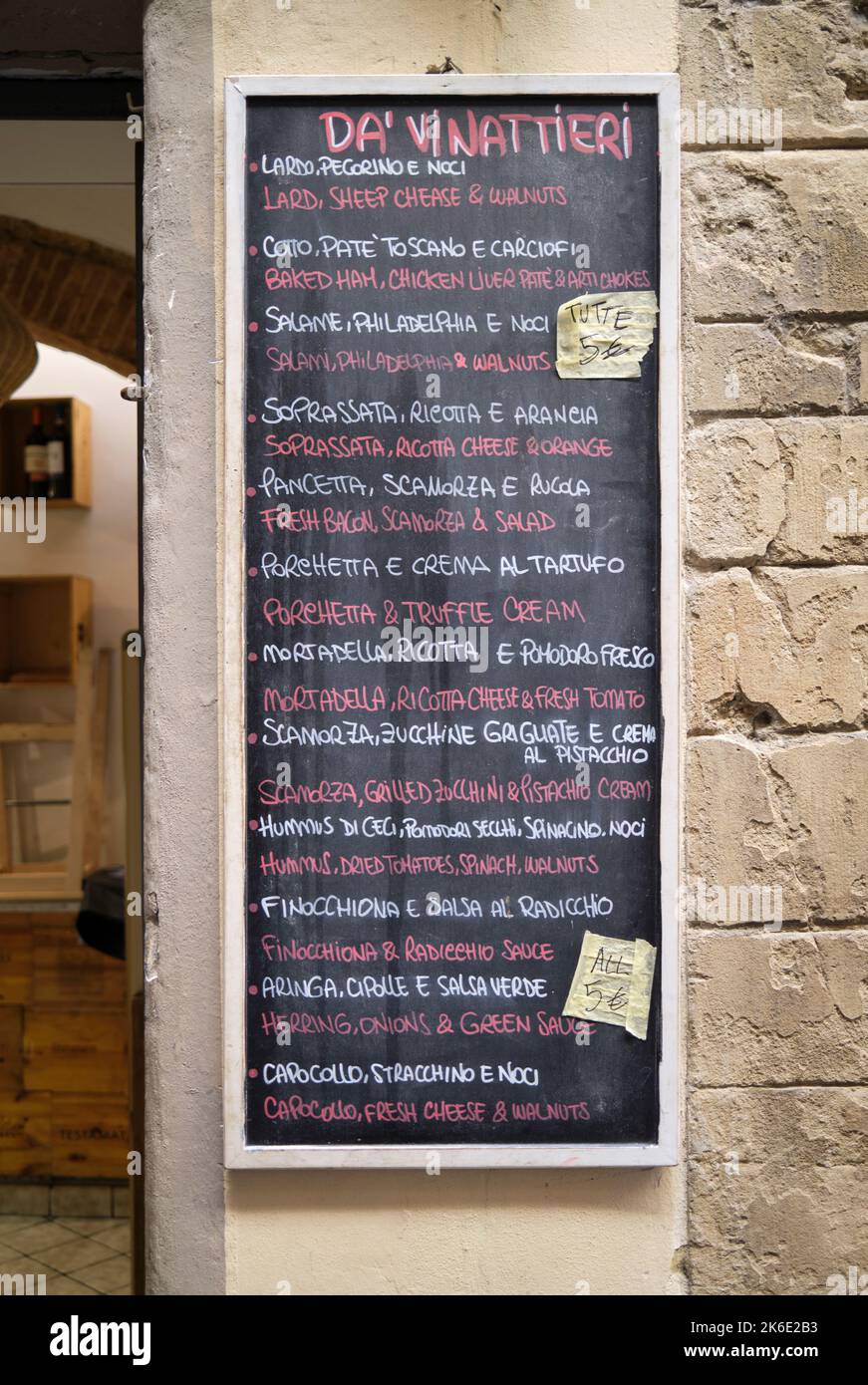 Da Vinattieri Tripe Shop Florence Italy Stock Photo - Alamy