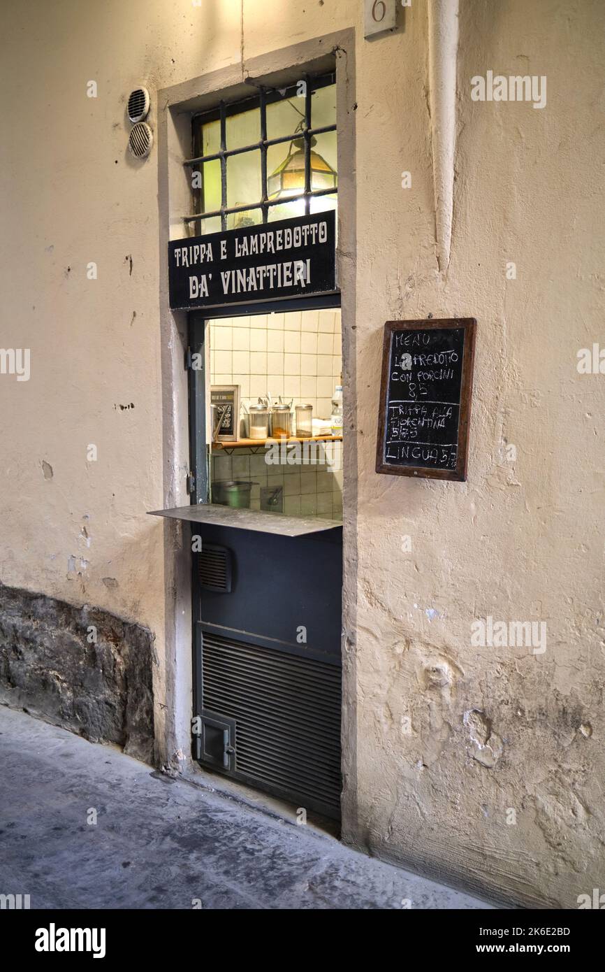 Da Vinattieri Tripe Shop Florence Italy Stock Photo - Alamy