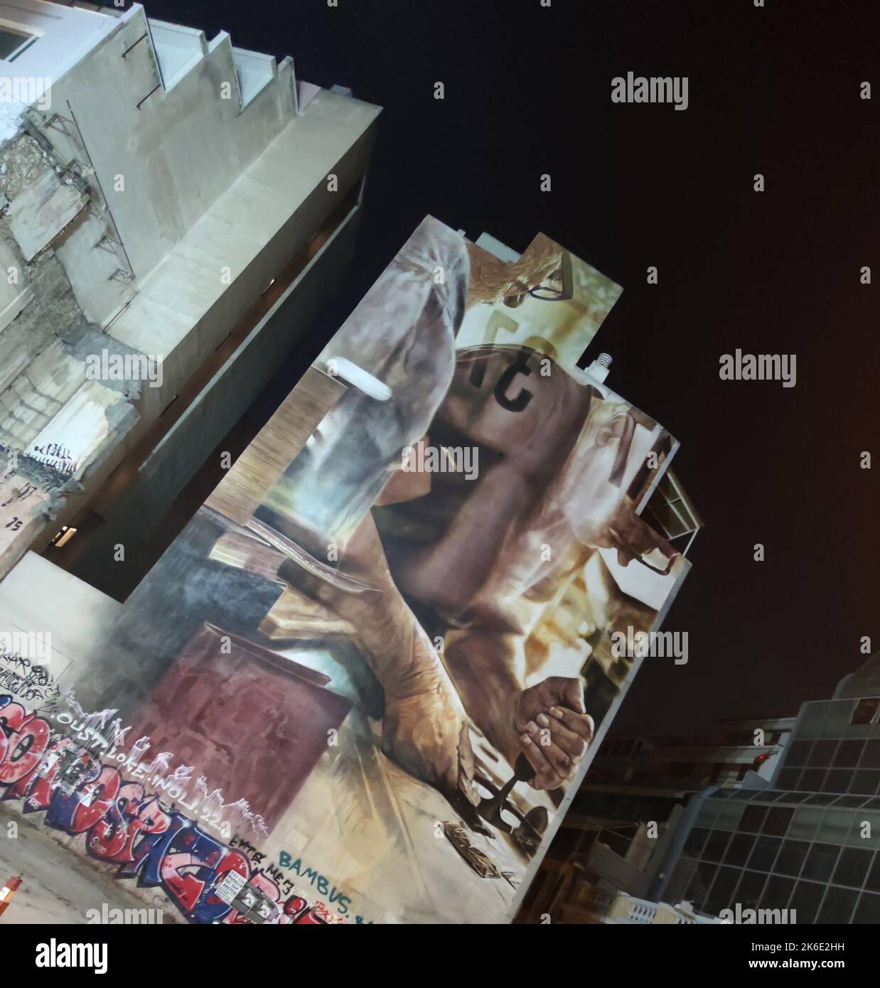 Athens, Greece, Tuesday 13 October 2022 Beautiful street art center of ...