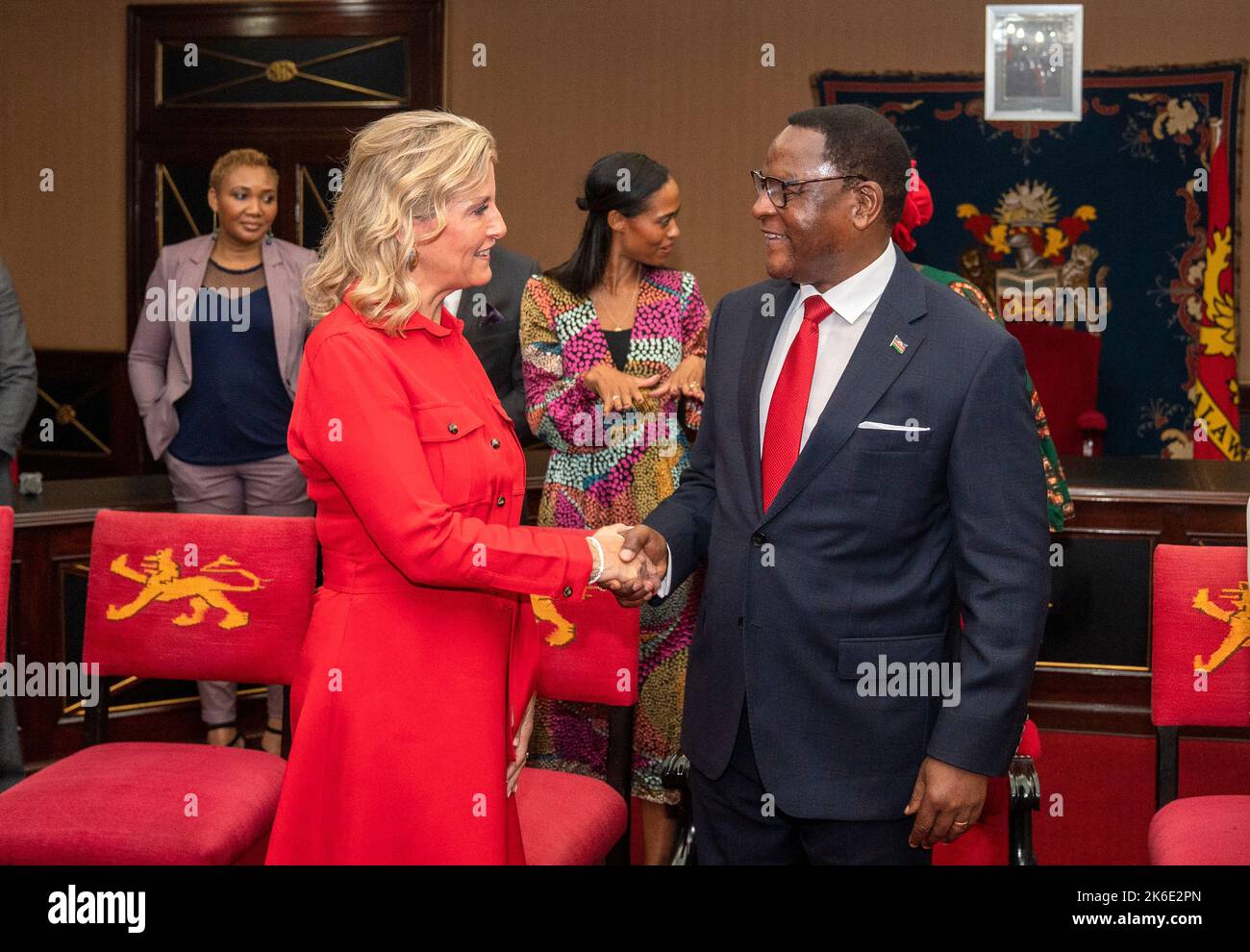 The Countess of Wessex with the President of Malawi Dr Lazarus McCarthy ...