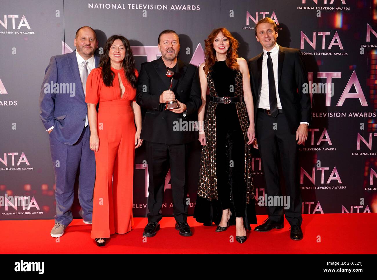 Tony Way, Jo Hartley, Ricky Gervais, Diane Morgan and Tom Basden in the ...