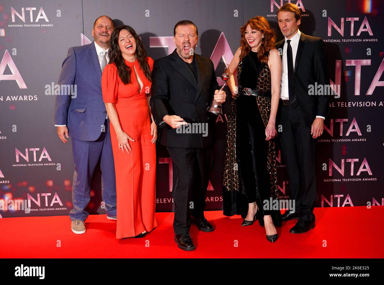 *EDITORS NOTE* GESTURE Tony Way, Jo Hartley, Ricky Gervais, Diane ...